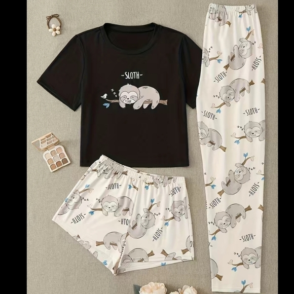 Intimates & Sleepwear | Sloth Print Pajama Set | Poshmark